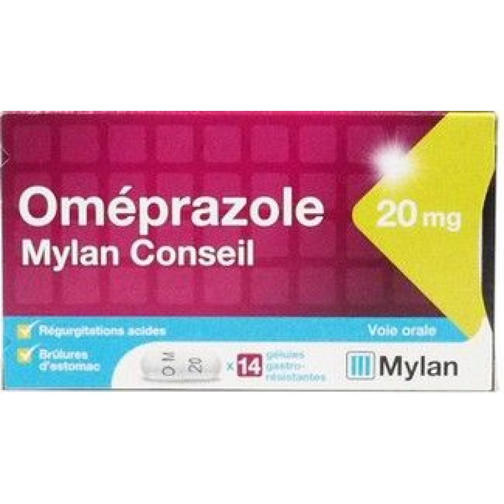 Mylan Omeprazole 20mg - 14 gélules