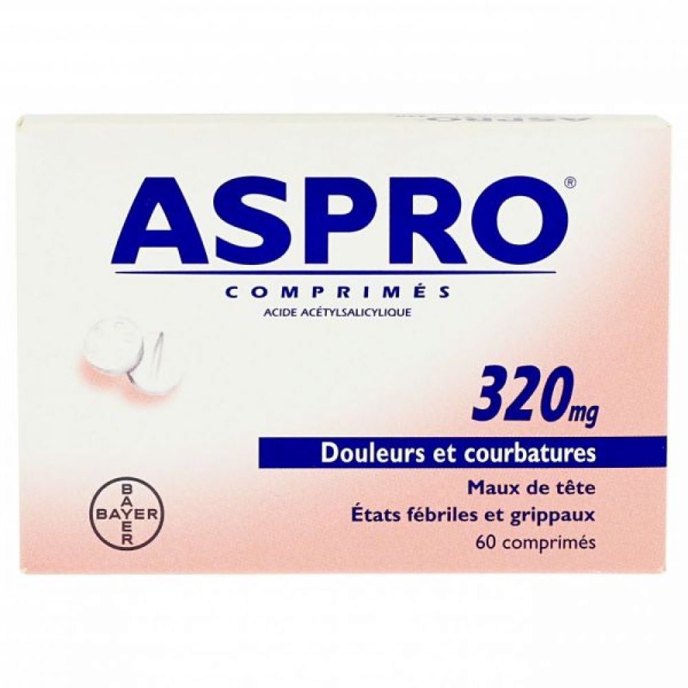 Bayer Santé Familiale Aspro 320mg - 60 comprimés